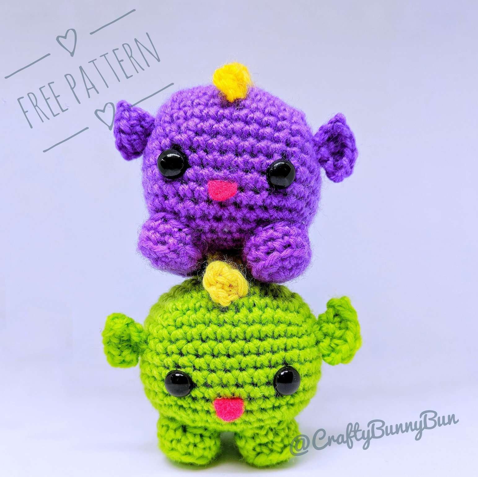 Cube Little Dragon Amigurumi Pattern